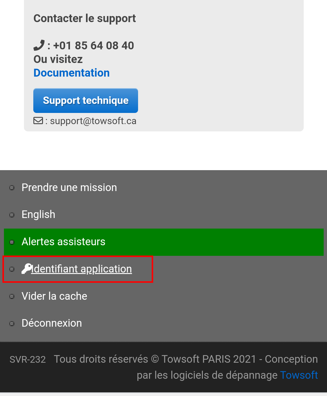 Obtenir votre identifiant pour l'application mobile TS4 (dispatch & admin)