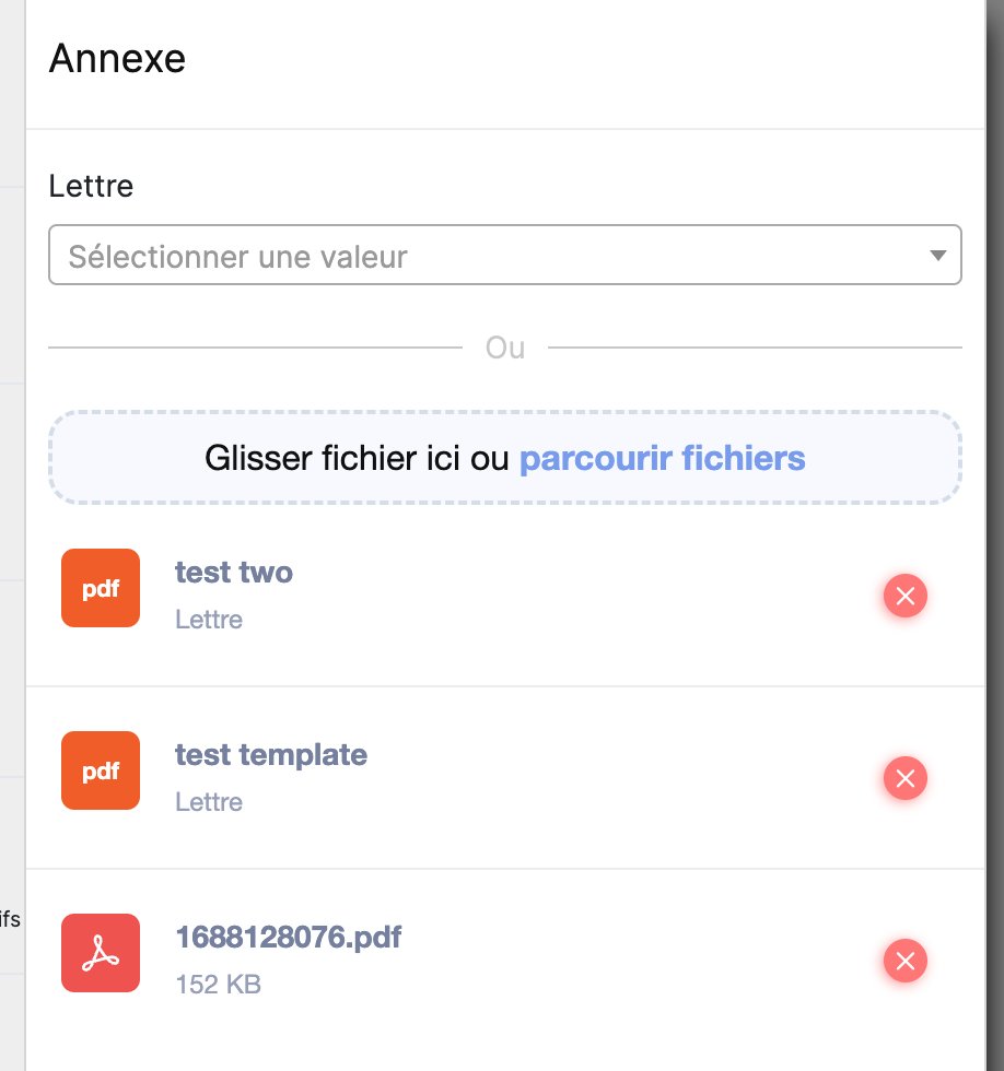 Module de documents personnalisables