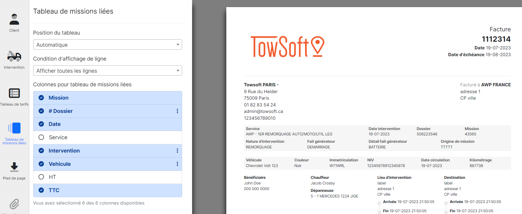 Module de documents personnalisables